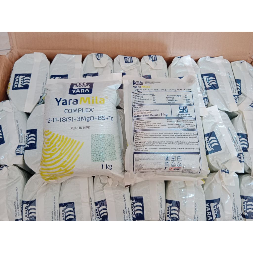 Jual (KEMASAN PABRIK) Pupuk NPK Yara Mila Complex 12-11-18(S)+3MgO+8S ...
