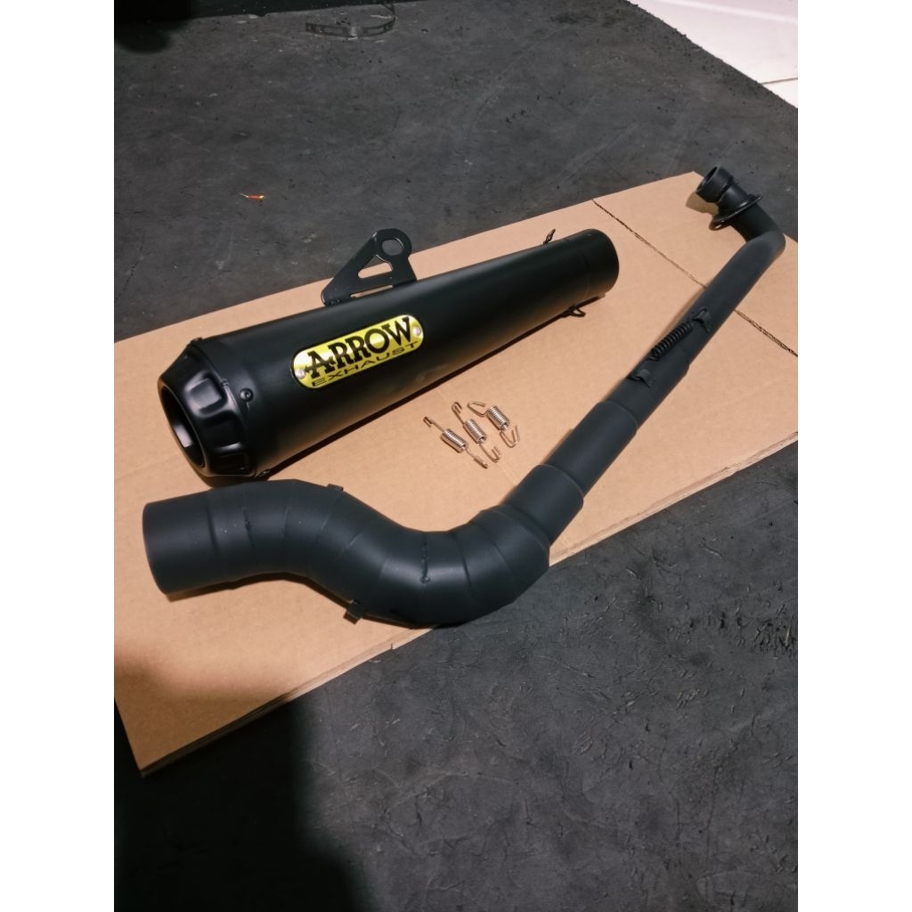 Jual Arrow Pipe canister conical open specs exhaust pipe for Wave 125 ...