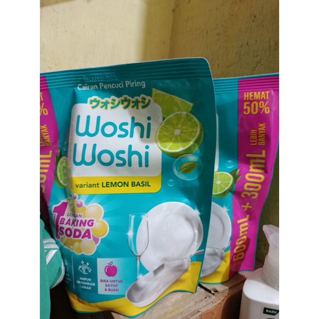 Jual woshi woshi cairan pencuci piring 600ml+300ml | Shopee Indonesia