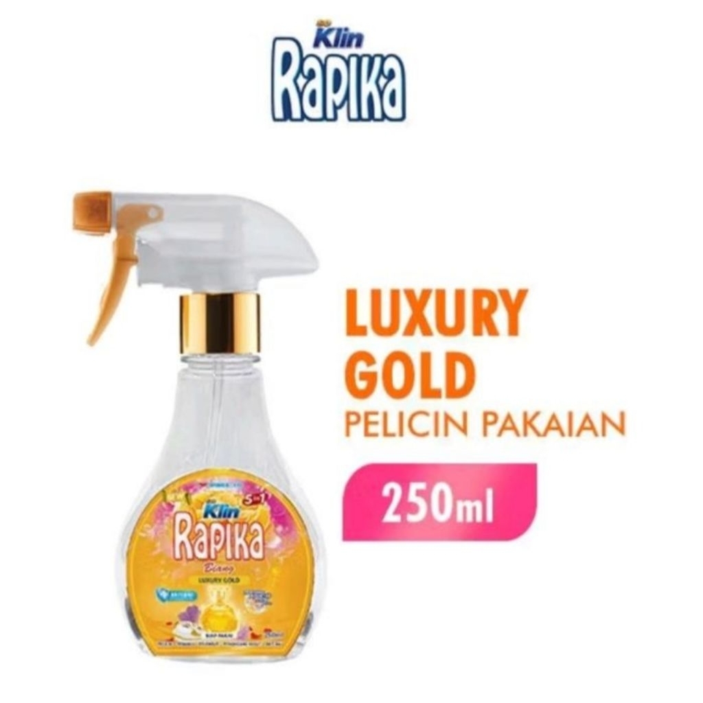 Jual Rapika Biang Luxury Gold Pelicin & Pewangi Pakaian Botol Spray 250 ...