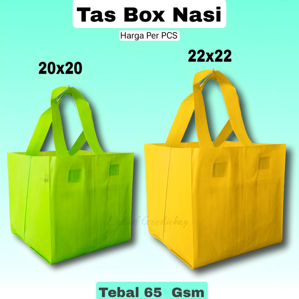Jual ( PCS )Tas Box 22x22 & 20x20 Dus Tas Kotak Nasi Harga Per pcs ...