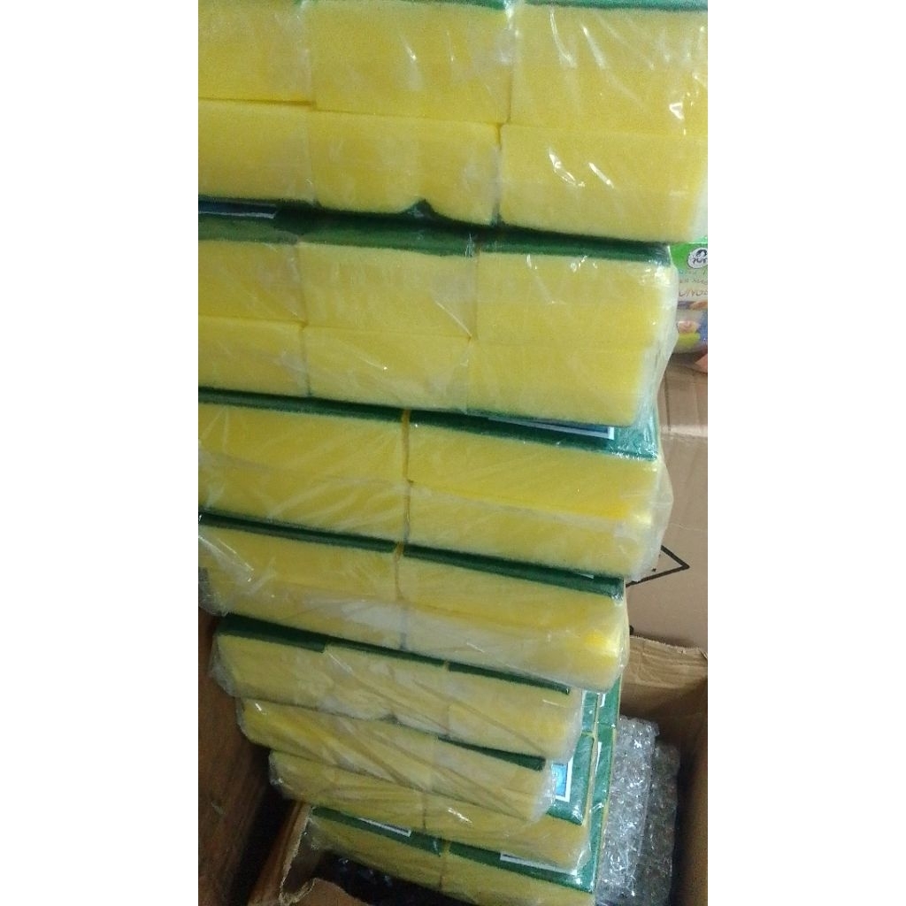 Jual 1 pak isi 12 pcs)spon busa cuci piring sabut hijau | Shopee Indonesia