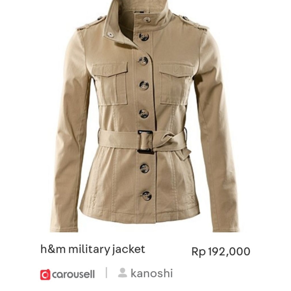 Jual H&M military women Jacket fit | Shopee Indonesia