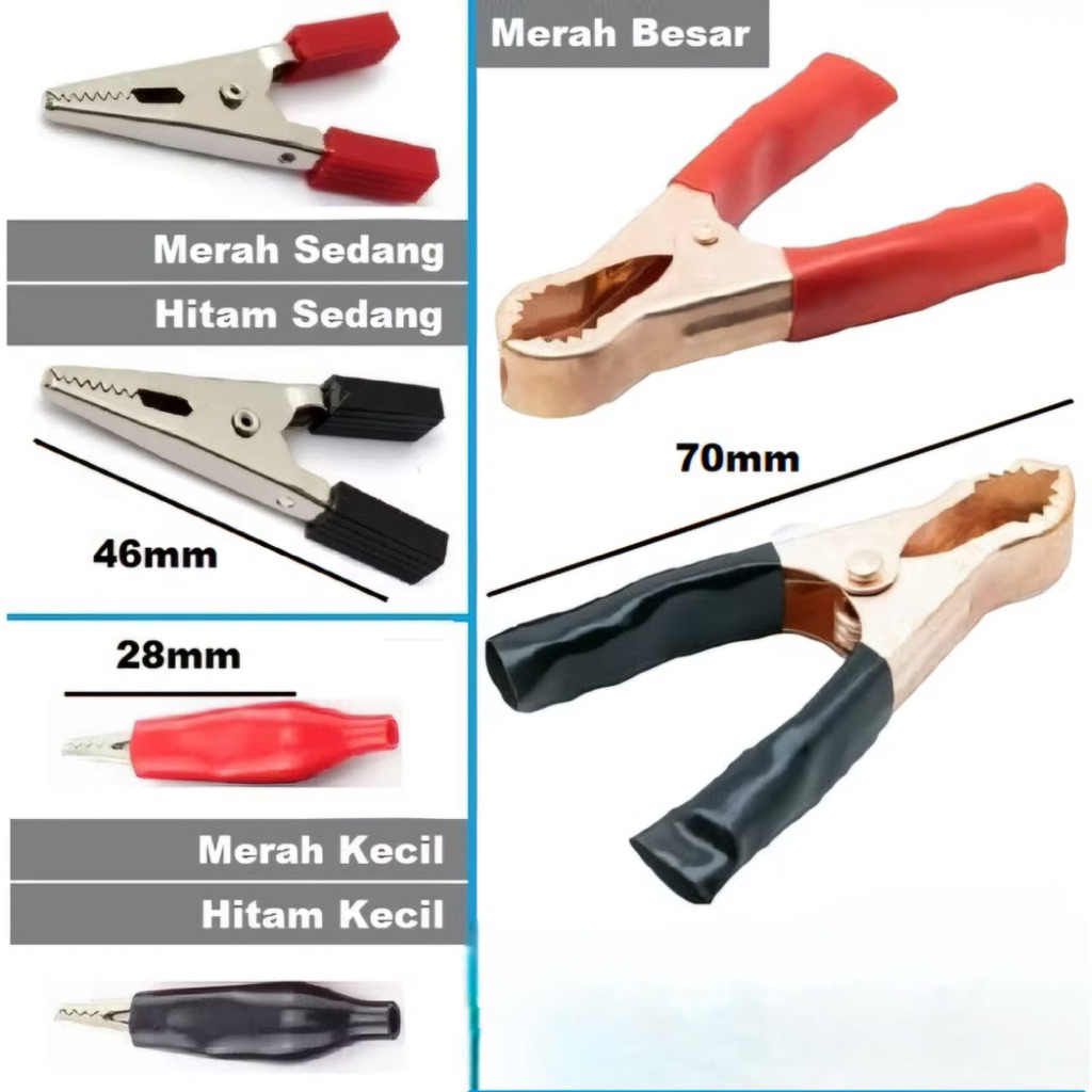 Jual Capit Buaya Alligator Clip Aki Jepit Klem Clamp Jumper Battery ...