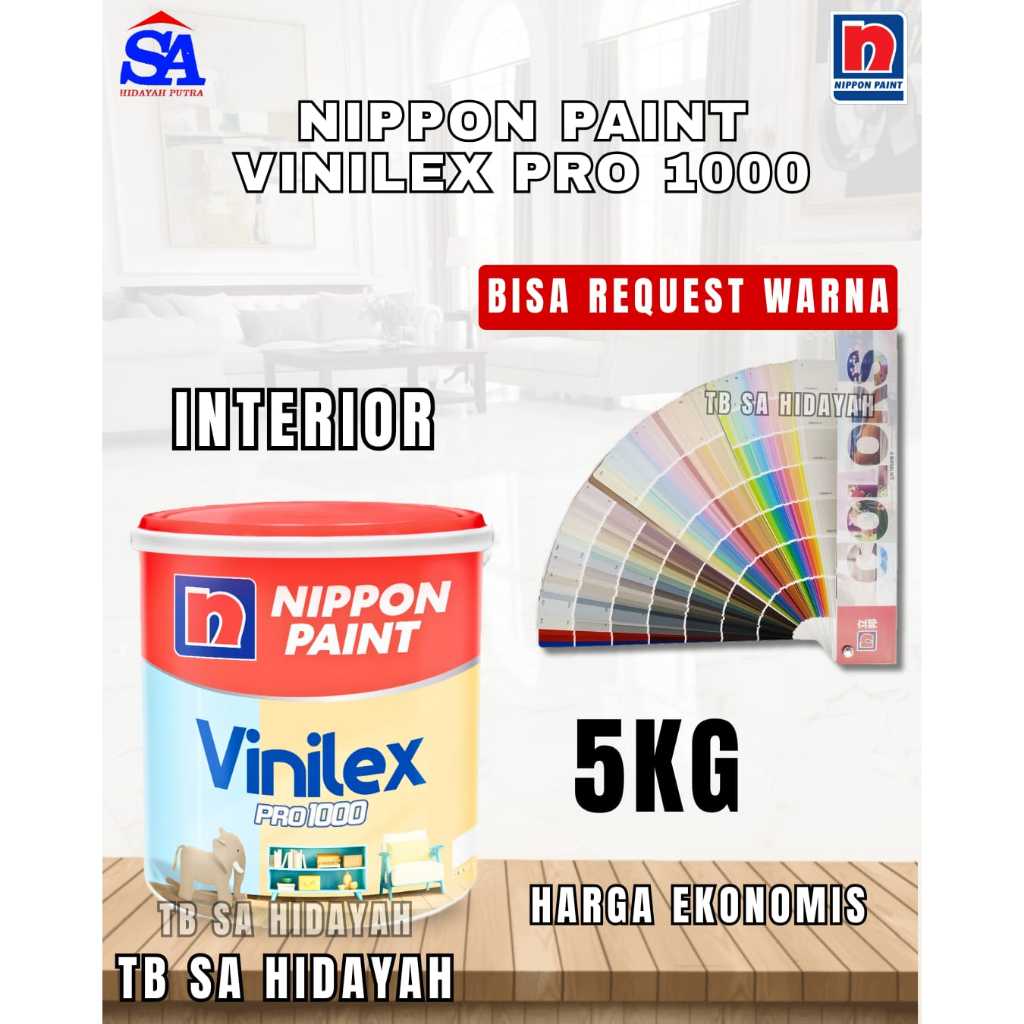Jual CAT NIPPON PAINT Vinilex 5Kg NIPPON PAINT Cat Tembok Interior Cat ...