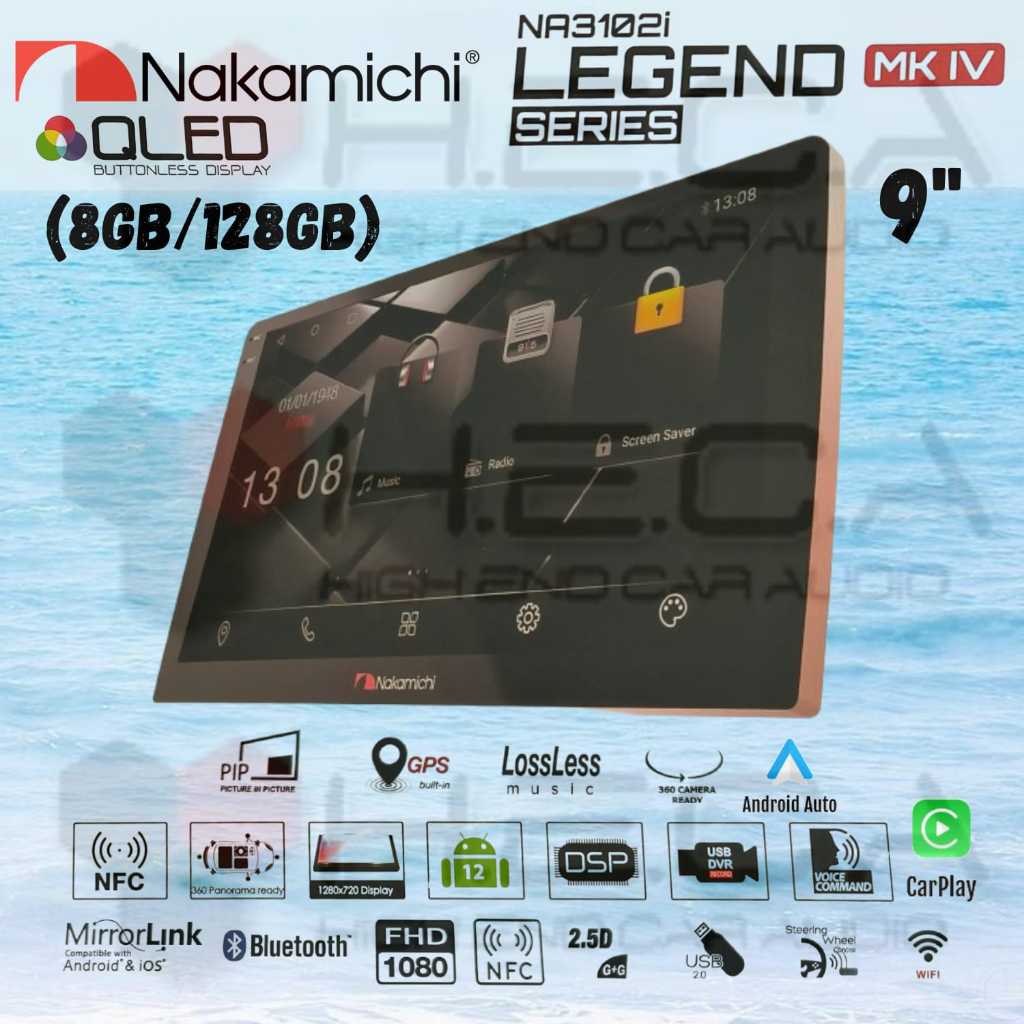 Jual Nakamichi LEGEND MK-IV NFC 8/128 GB 9" Inch MK4 Android NA-3102i ...