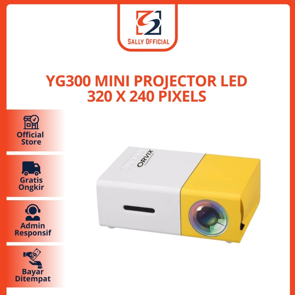 Jual Mini Proyektor LED YG300 / YG-300 / YG 300 LCD Portable Projector ...