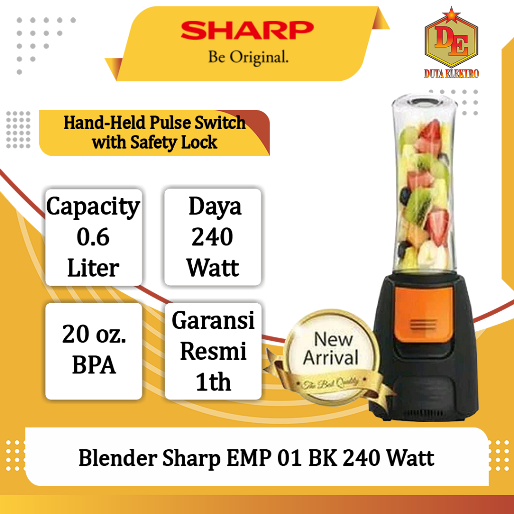 Jual Blender Sharp EMP 01 BK 240 Watt Personal Blender | Shopee Indonesia