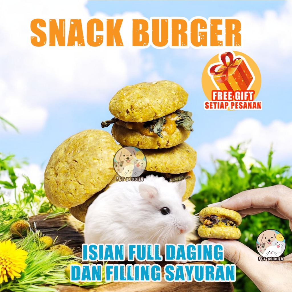 Jual Snack Burger Hamster Premium I Burger Biji-bijian I Treat Hammy ...