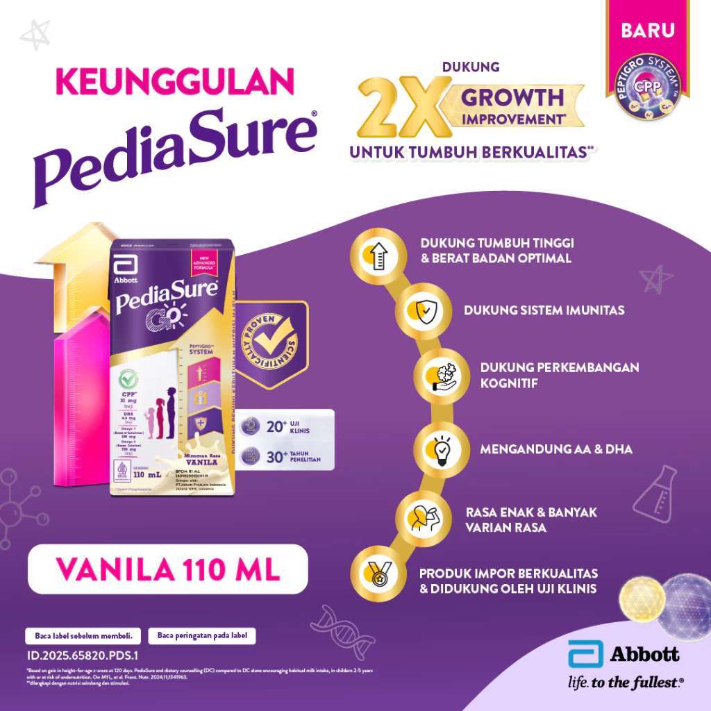Jual PEDIASURE GO VANILLA UHT 110 ML - RAJA SUSU | Shopee Indonesia