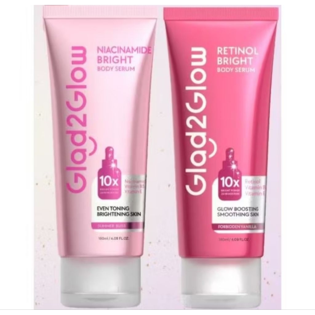 Jual Glad2Glow Body Serum Retinol Bright & Niaciamide Bright || G2G ...
