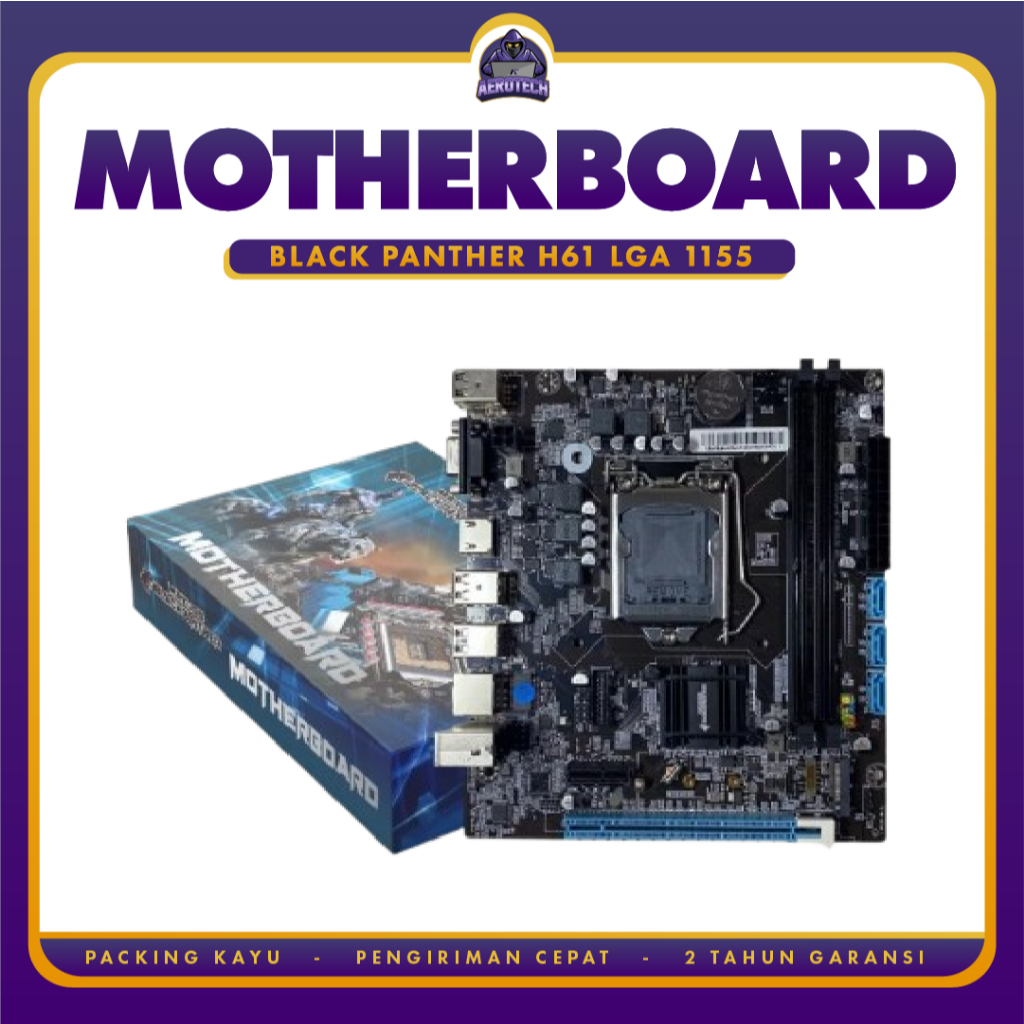 Jual MOTHERBOARD BLACK PANTHER H61 SOCKET 1155 GARANSI RESMI | Shopee ...