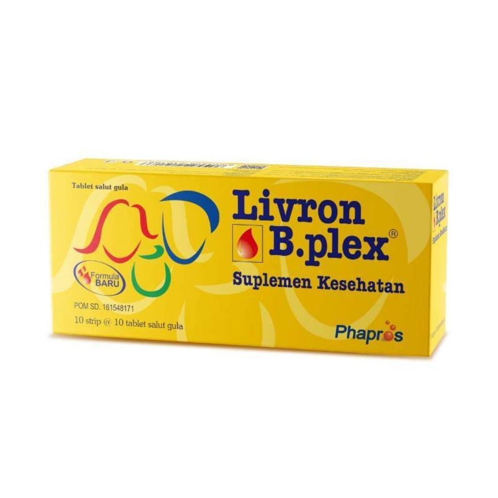 Jual LIVRON B-PLEX (1 KOTAK ISI 100 TABLET) - MEMBANTU MEMELIHARA DAYA ...