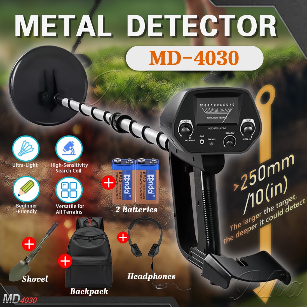 Jual Alat Pendeteksi Logam Bawah MD4030 Metal Detector Pencari Emas ...