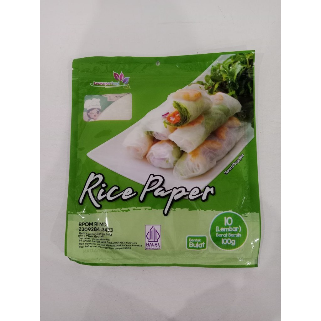 Jual Rice Paper ROUND / Kulit Lumpia Vietnam Java Super Food BULAT - 10 ...
