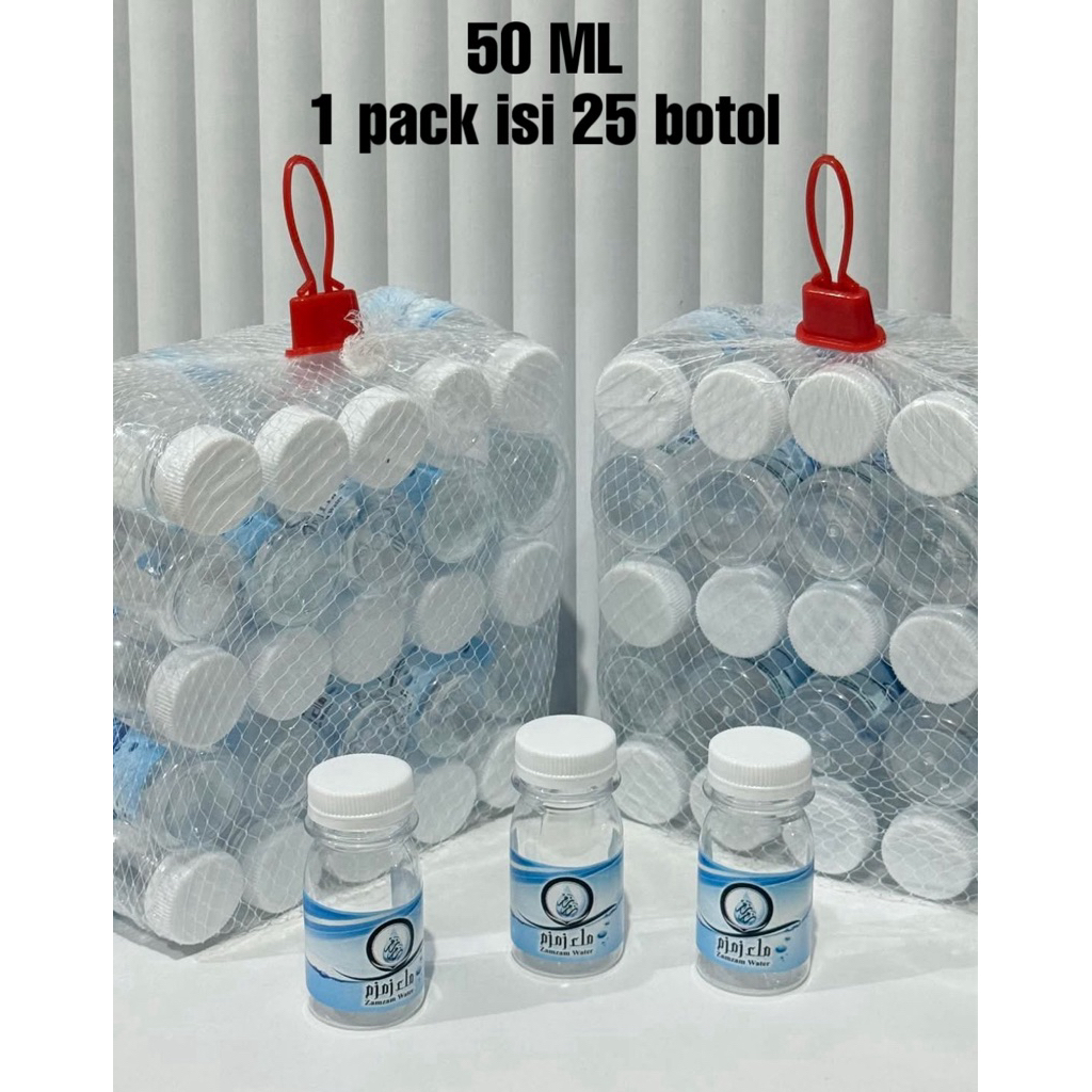 Jual isi 25 Botol kosong air zam zam 50ml/Oleh-oleh haji & umroh ...