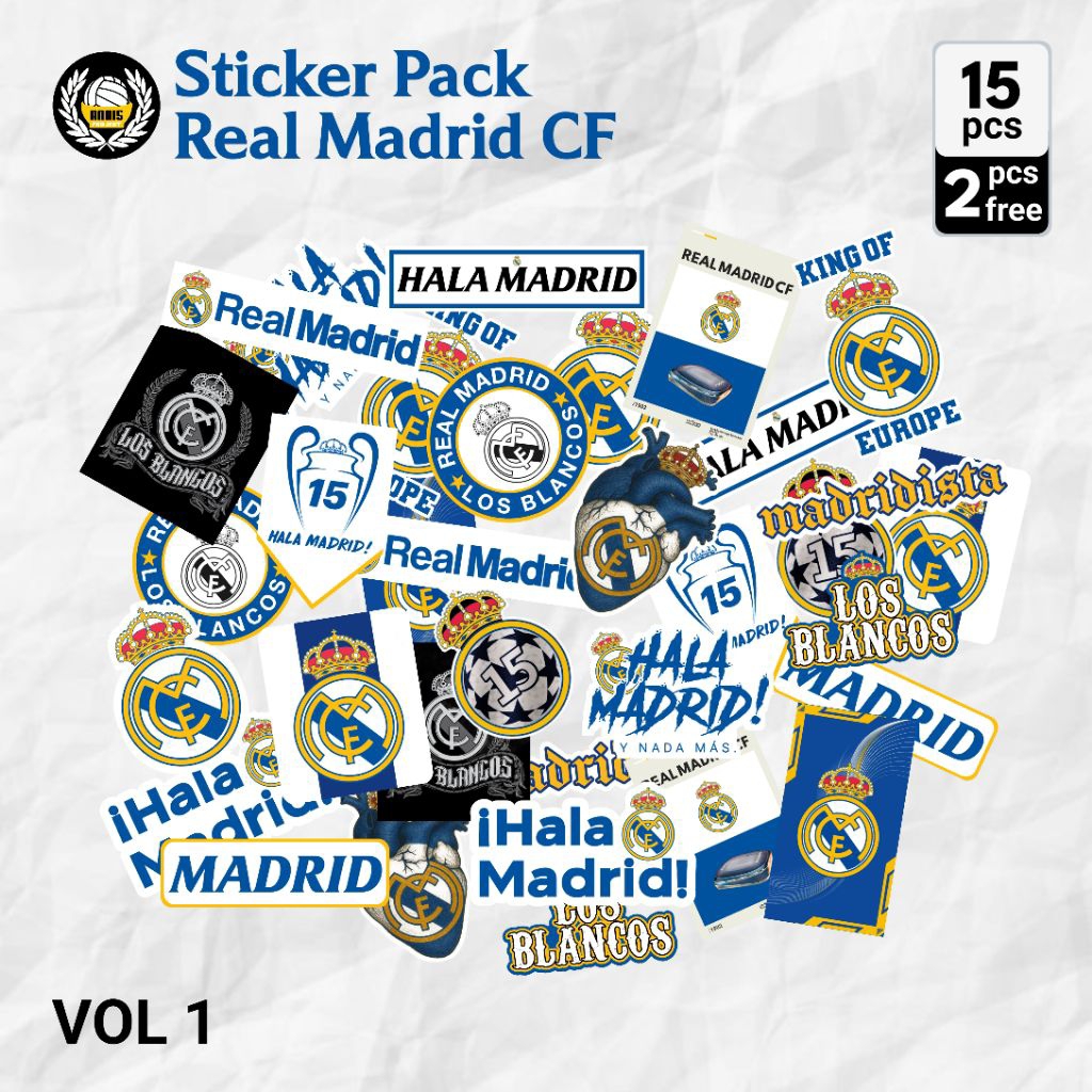 Jual Sticker Pack Real Madrid CF VOL 1 | Los Blancos Hala Madrid ...