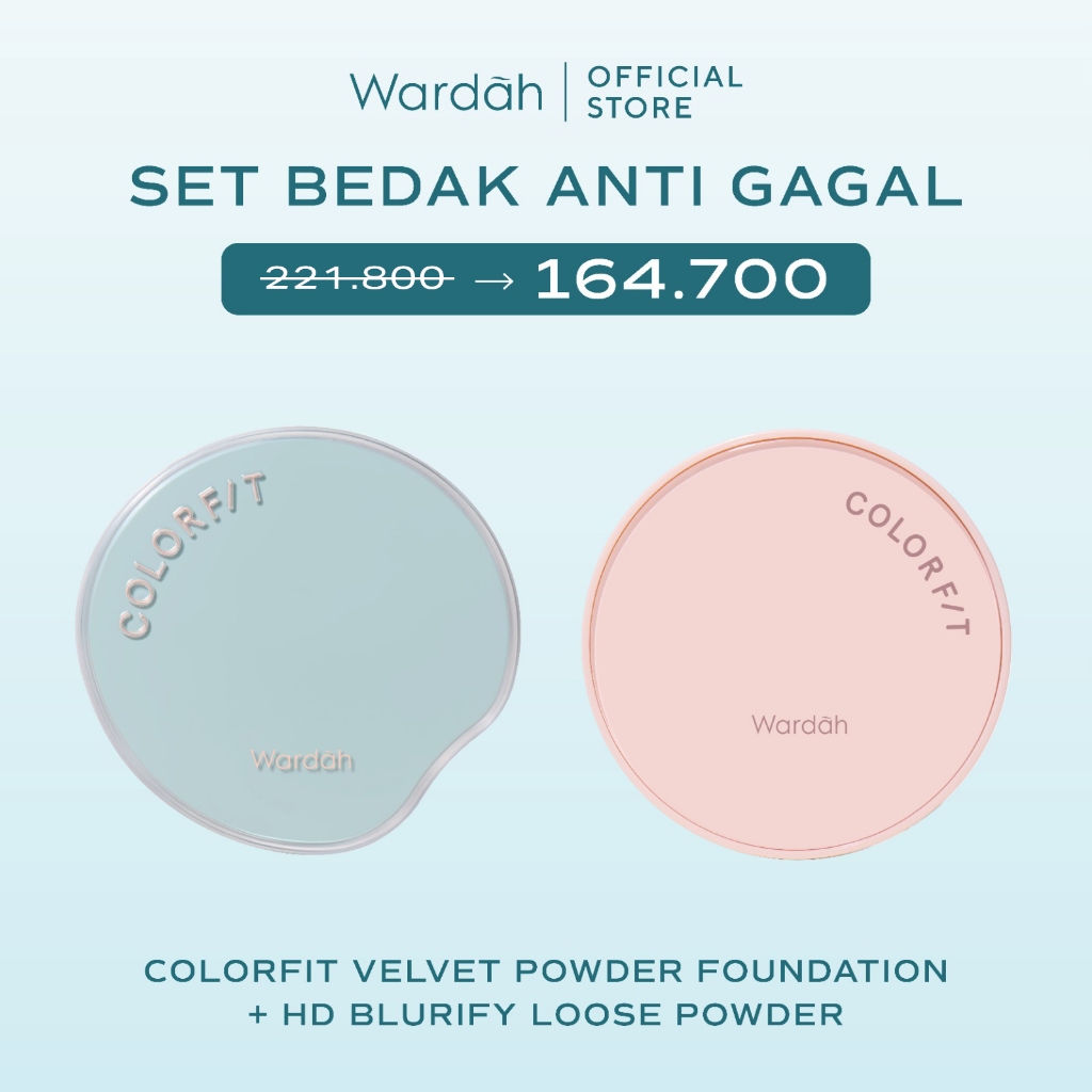 Jual [PAKET BEDAK ANTI GAGAL] WARDAH Colorfit Velvet Powder Foundation ...