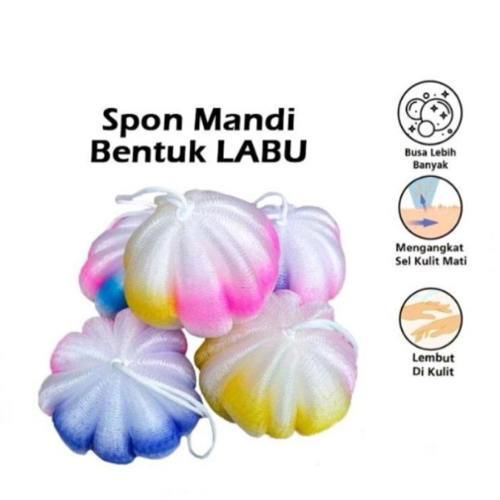 Jual Isi 12Pcs Spons Mandi Spons Mandi Bentuk Labu Spons Mandi Bulat ...