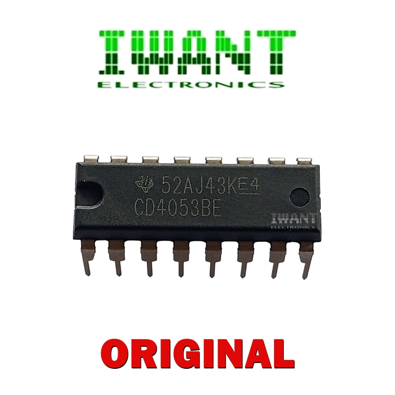 Jual 4053 IC 4053 DIP ORIGINAL TI CD4053BE CD4053 CD 4053 ORIGINAL ...