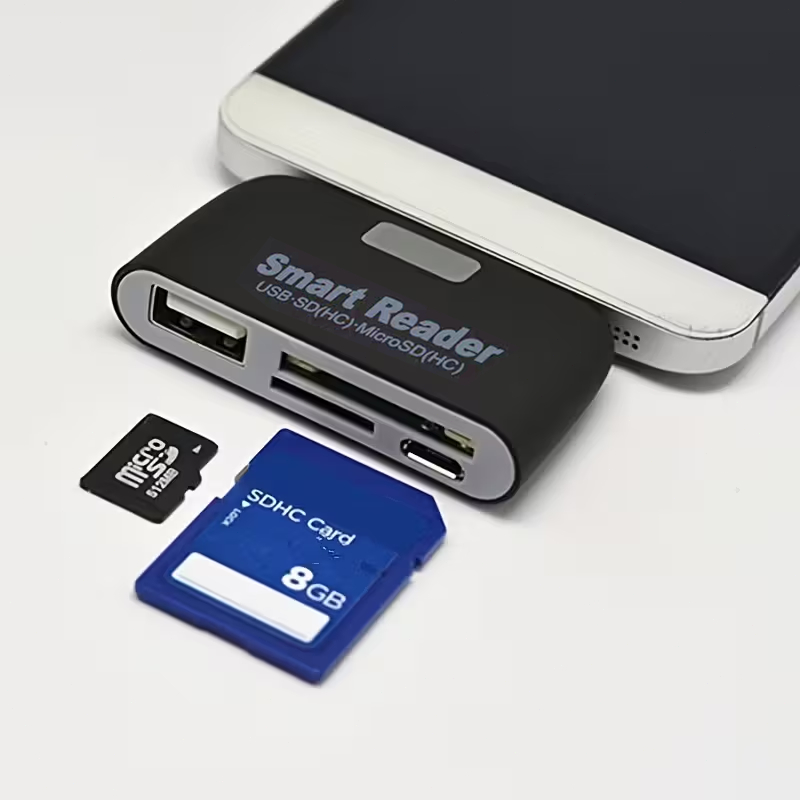 Jual Card Reader 5 in 1 OTG - USB + Type C + Micro USB + SD + TF | 5 in ...