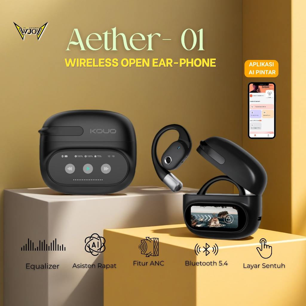 Jual WJOY x KOUO Aether 01 Earphone Bluetooth Smart AI App + Hi-Fi ANC ...