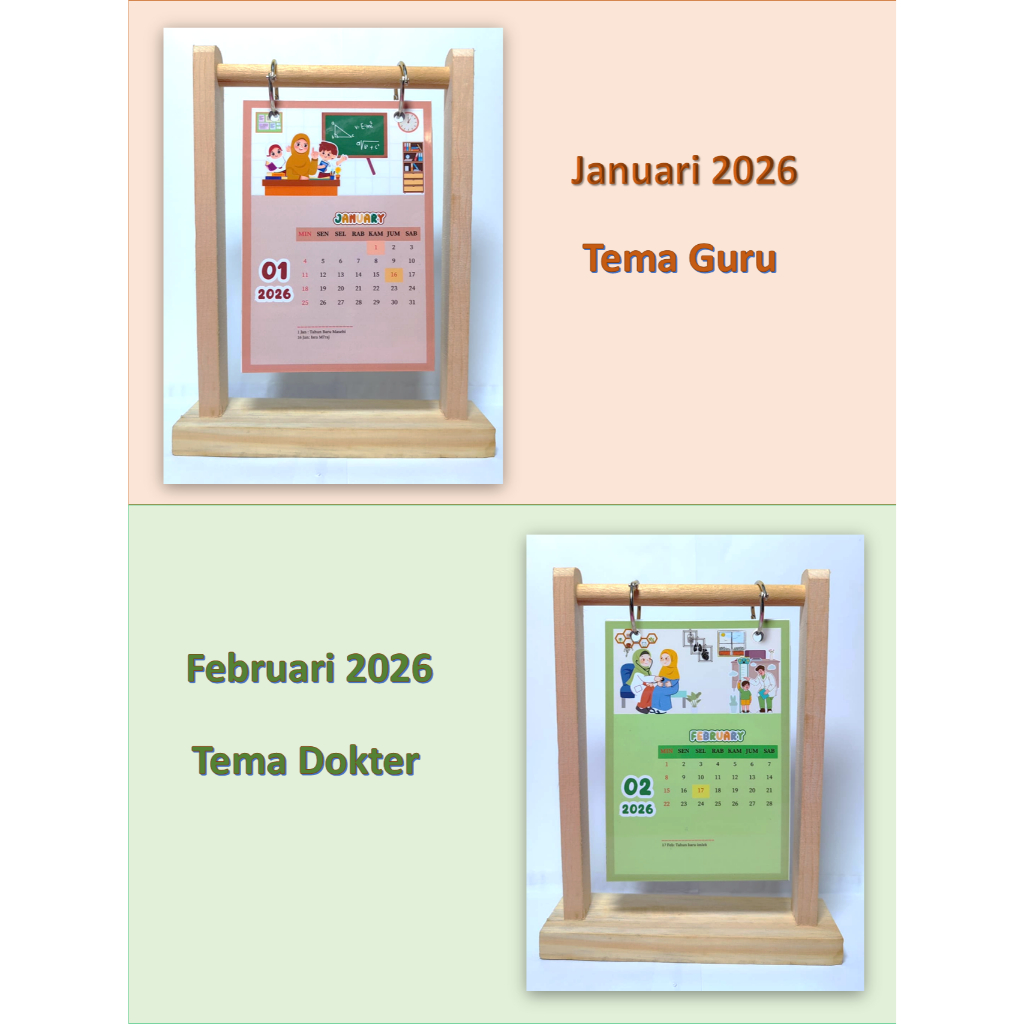 Jual Kalender Meja 2026 | Model Gantung | Kalender Lucu | Kalender ...