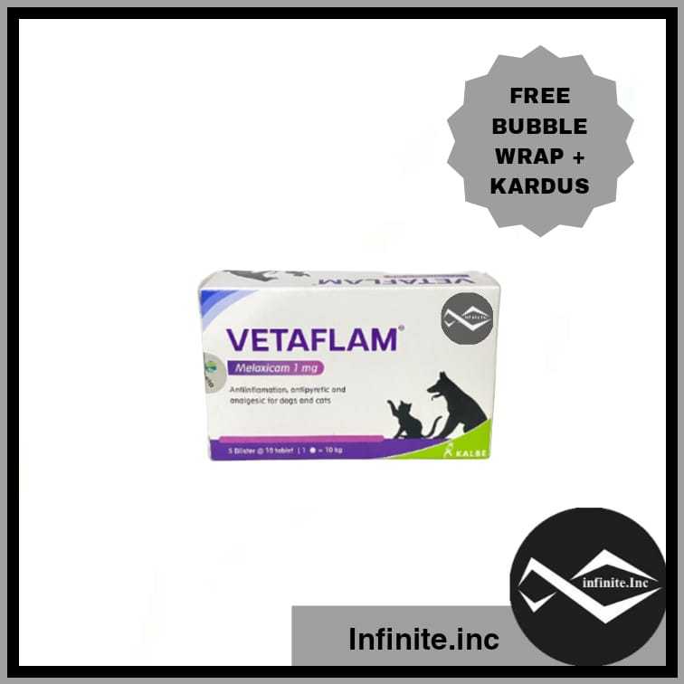 Jual Vetaflam 1 BOX (Isi 50 Tablet) - Meloxicam 1 Mg Antiinflam Analsik ...