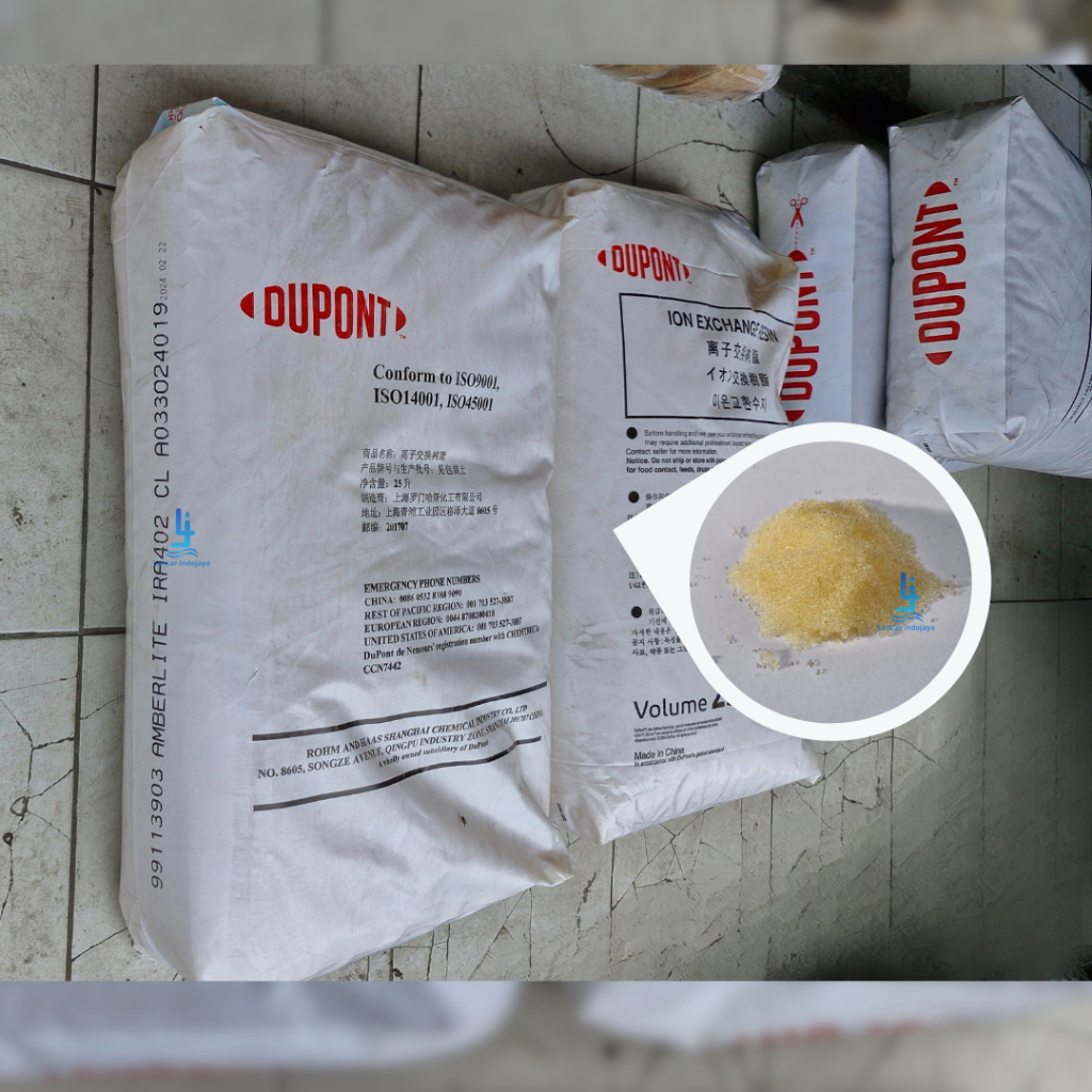Jual Resin Demin Anion Ion Exchanger Amberlite IRA 402 CL Cation 1 Sak ...
