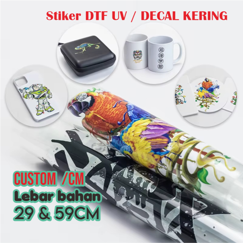 Jual Bandung sticker Cetak Custom Stiker DTF UV / decal kering per ...