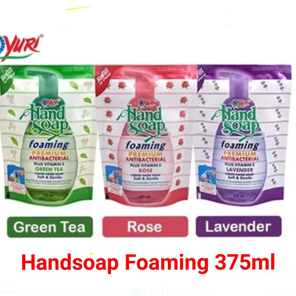 Jual YURI Foaming Hand Soap Antibacterial Refill 375ml | Shopee Indonesia