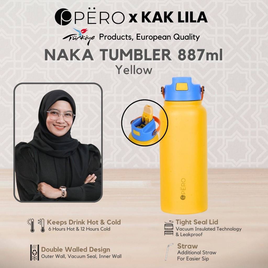 Jual [Kak Lila] Pero Permos Naka Tumbler 887ml / Tumbler Vacuum Tahan ...