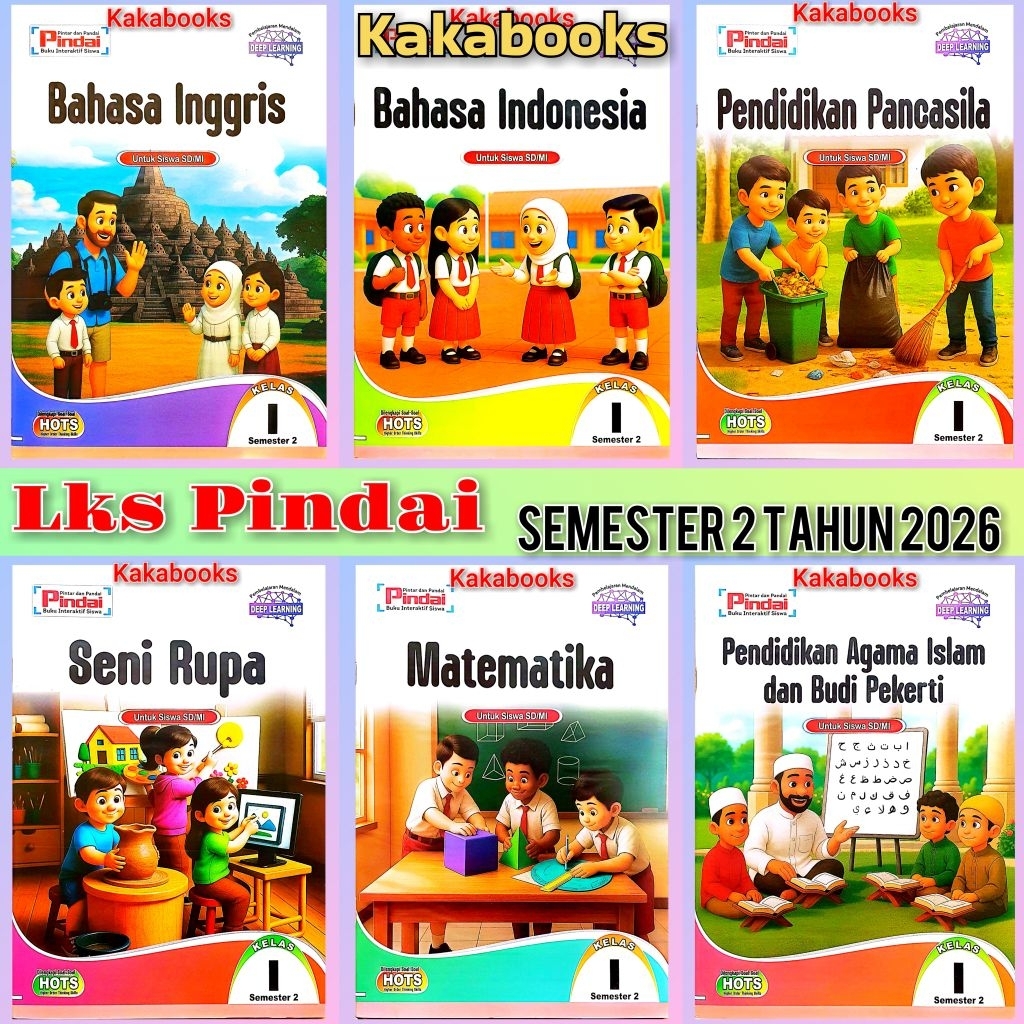 Jual LKS Pindai Kelas 1 SD/MI Semester 2 Kurikulum Merdeka Terbaru 2026 | Shopee Indonesia