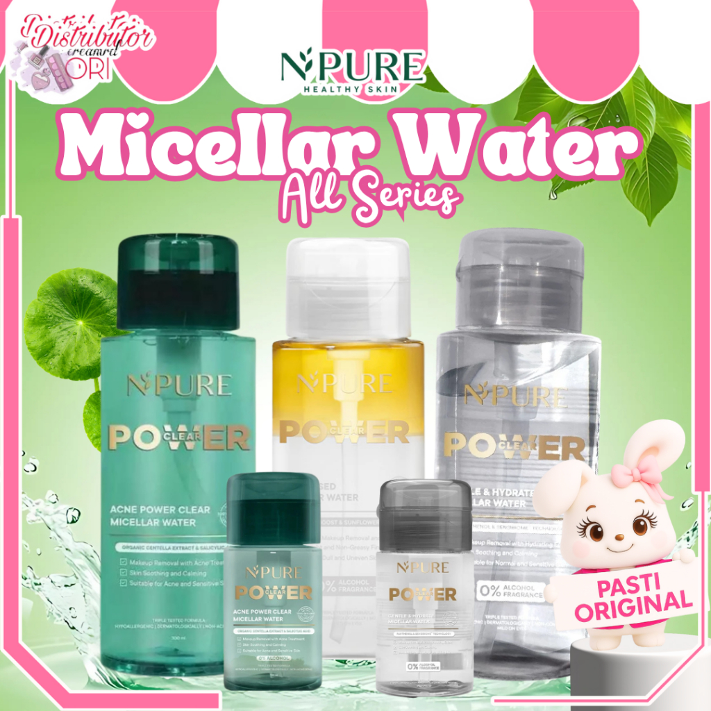 Jual NPURE ACNE POWER CLEAR MICELLAR WATER | Micellar GENTLE & HYDRATE ...