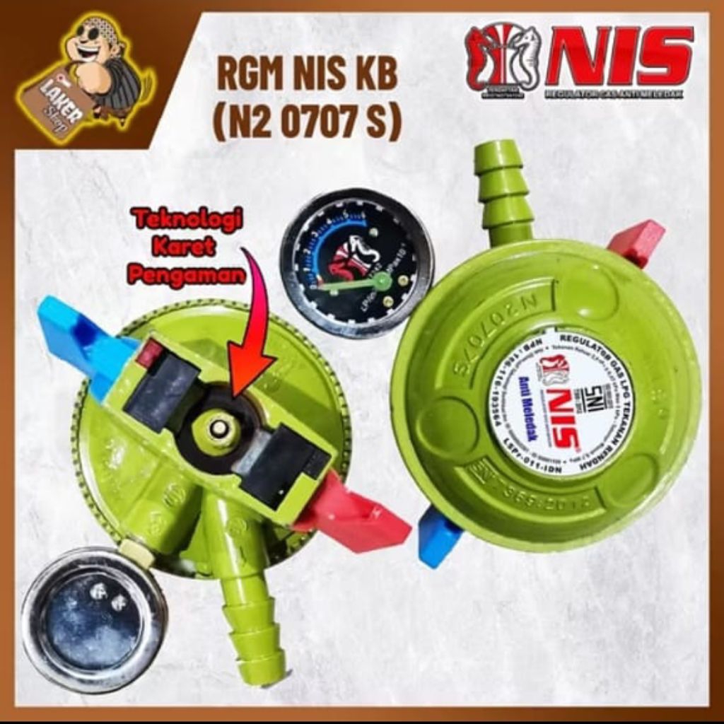 Jual Regulator Gas LPG Tekanan Rendah NIS Double Lock / Pengunci Ganda ...