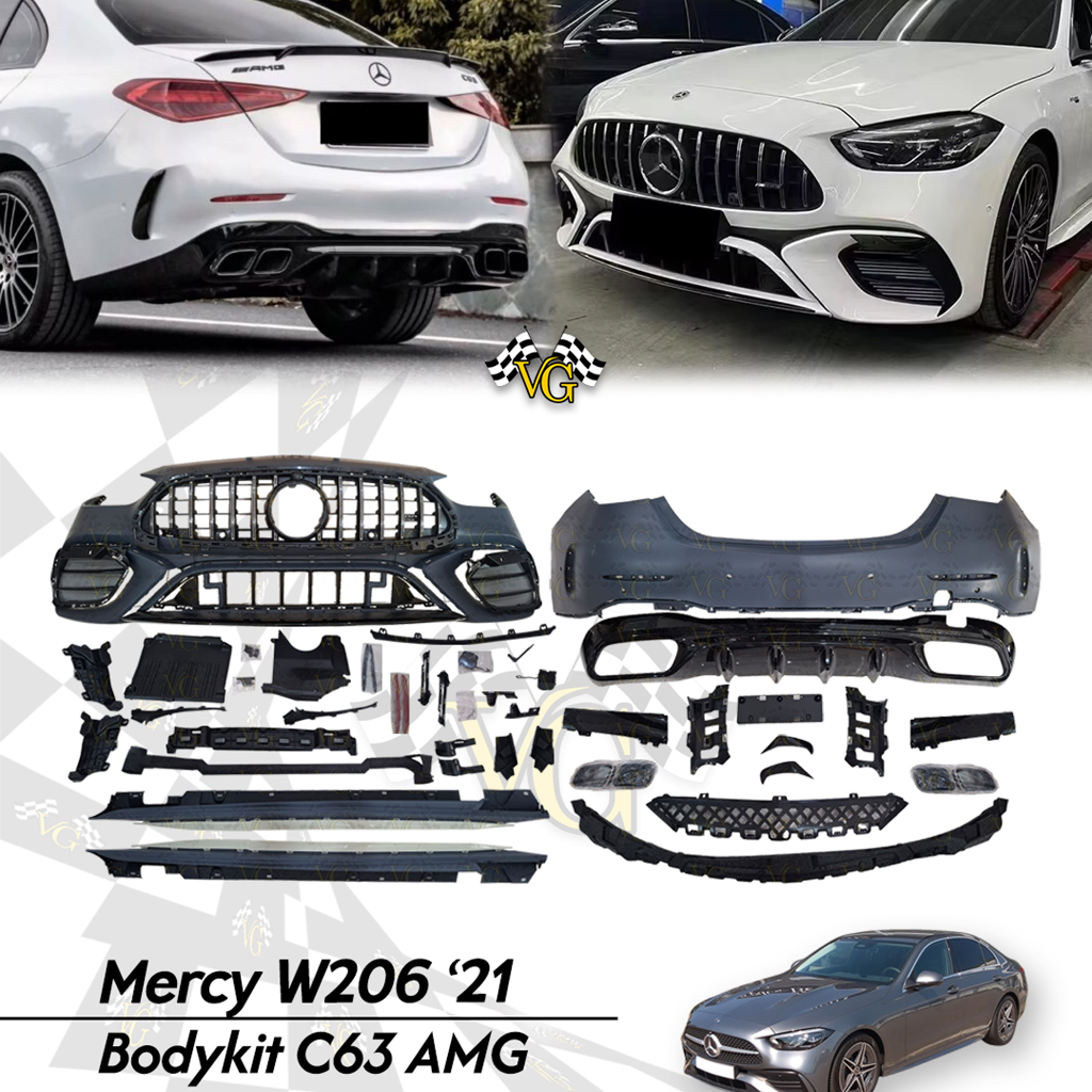 Jual Bodykit Mercy W206 2021 UP Upgrade To C63 AMG Body Kit C63 AMG ...