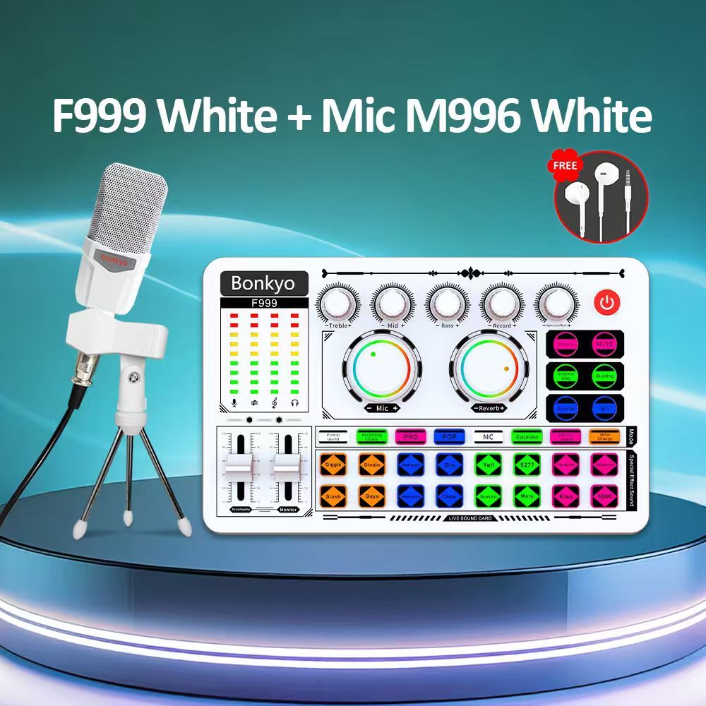 Jual Bonkyo F999/F999MAX/F999NEO + M996 sound card microphone set ...