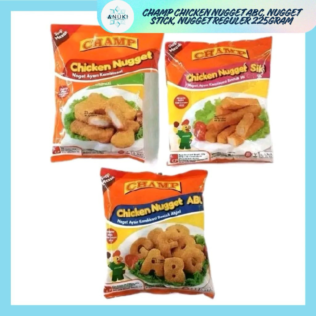 Jual Champ Chicken Nugget ABC 225 gram Makanan Frozen Food | Shopee ...