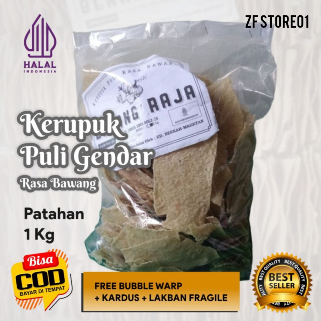 Jual 1Kg Kerupuk Puli Mentah Kerupuk Gendar Benang Raja Patahan ...
