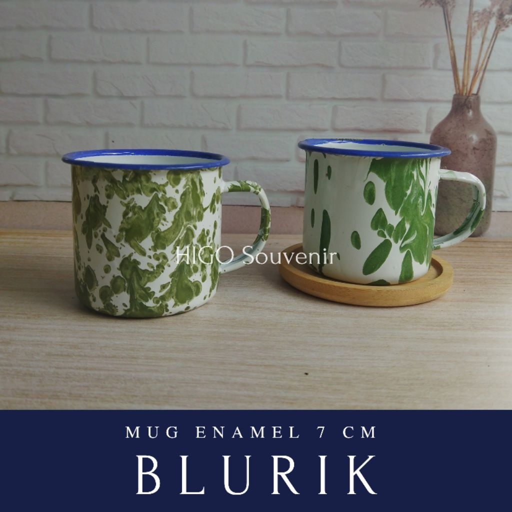 Jual GELAS MUG CANGKIR ENAMEL BLURIK BLIRIK 7 CM | Shopee Indonesia