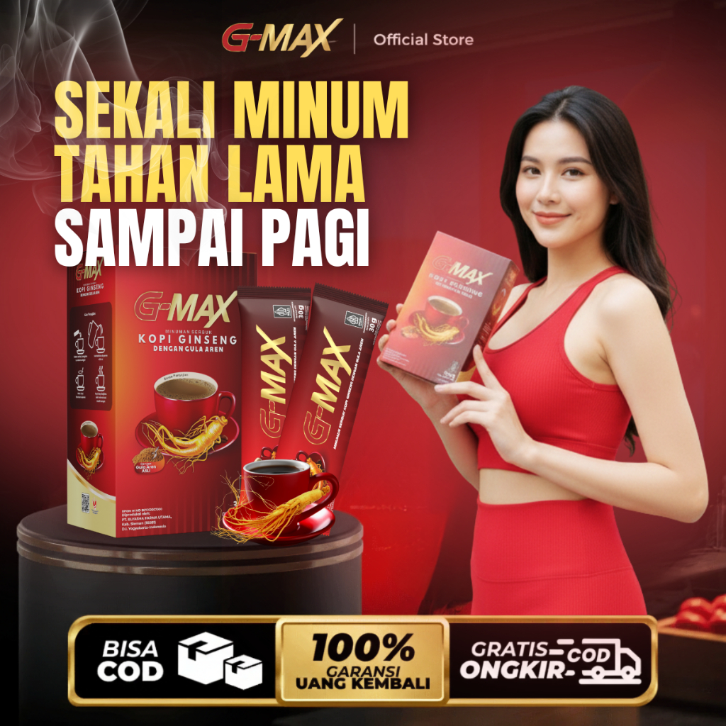 Jual KOPI G-MAX Kopi Gingseng Original Bpom Minuman Instant Rasa Gula ...