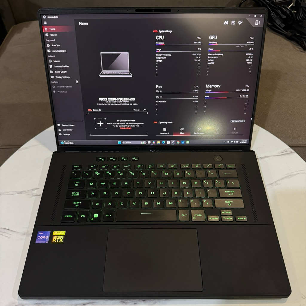 Jual Laptop Gaming Asus ROG Zephyrus M16 i7 12700H, RTX 3050TI 4GB, RAM ...