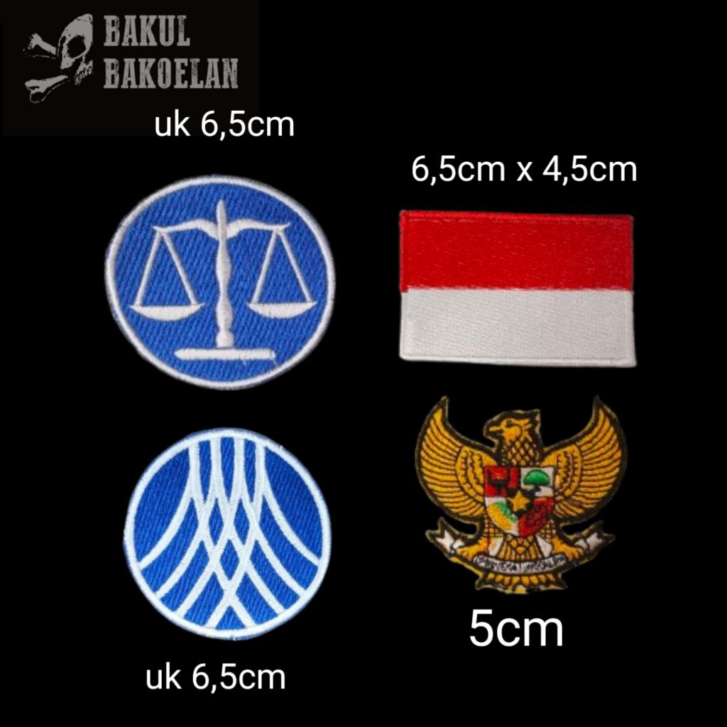 Jual LOGO BORDIR BED PERADI 1 SET ISI 4 ( TIMBANGAN, JARING, BENDERA ...