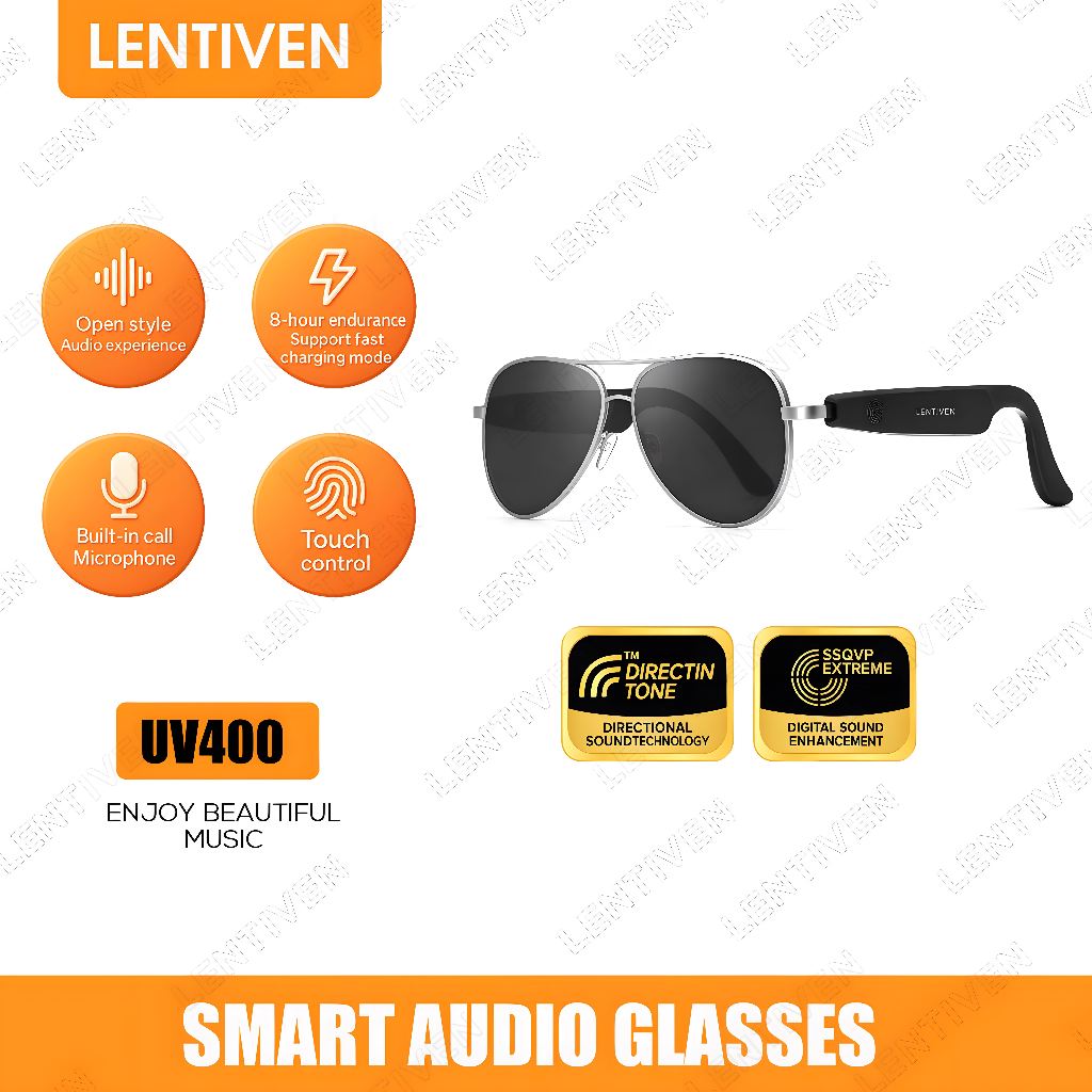 Jual LJ LENTIVEN Kacamata SMART Hitam Cat Eye Wireless Bluetooth ...