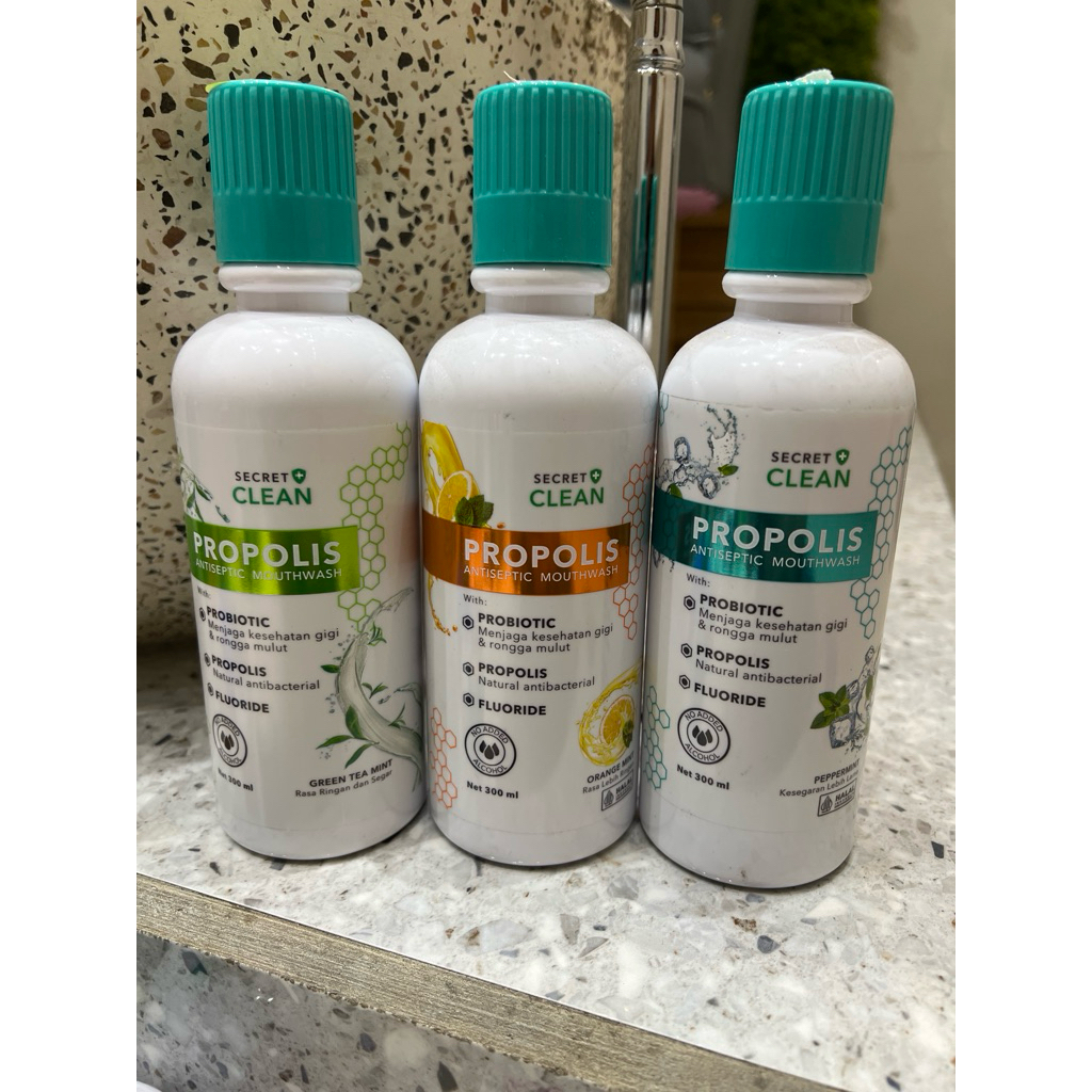 Jual SECRET CLEAN PROPOLIS ANTISEPTIC MOUTHWASH 300ml | Shopee Indonesia