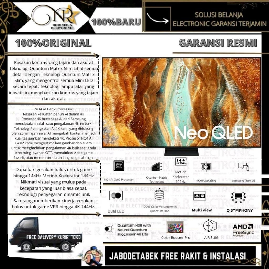 Jual Samsung QA65QN70FAKXXD 4K 144Hz Smart TV NEO QLED 65 INCH ...
