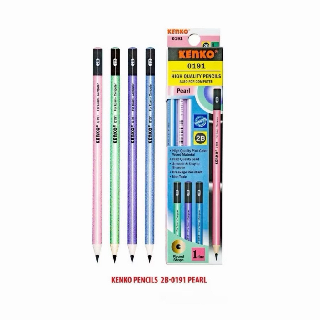 Jual ( 1 PACK ) Pencil Pensil P-0191 PEARL KENKO 2B 1 Box 12 Pcs ...