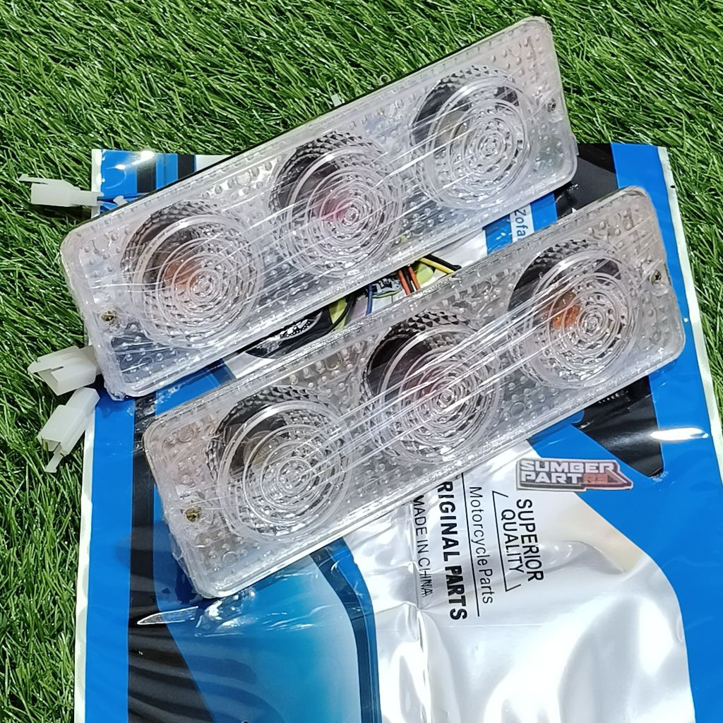 Jual (zftw) lampu rem belakang 3 bohlam viar lampu stop soket 3 ...