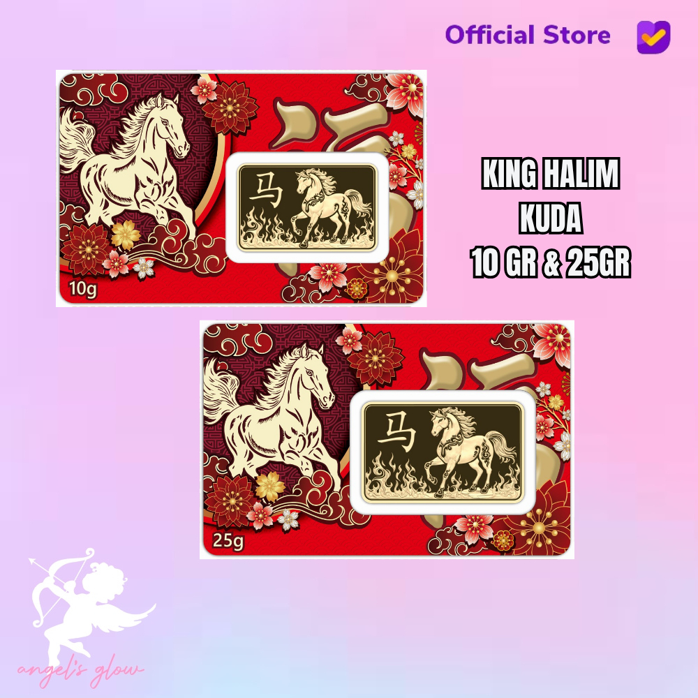 Jual ANGLES Logam Mulia King Halim Kuda 10 - 25gr 24k Original | Shopee ...