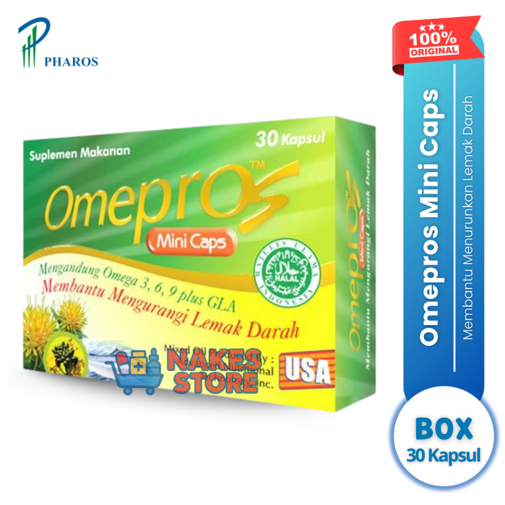 Jual OFFICIAL STORE - Omepros Mini Caps 30 Kapsul Herbal Menurunkan ...